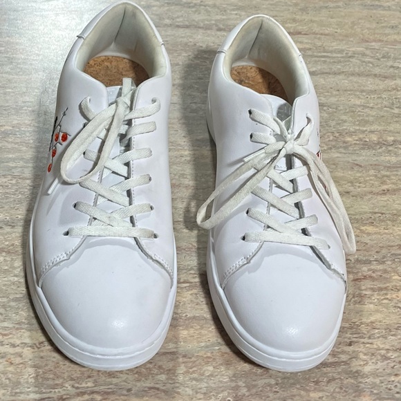 EDEN ST | Shoes | Eden St White Leather Sneakers With Embroidery | Poshmark